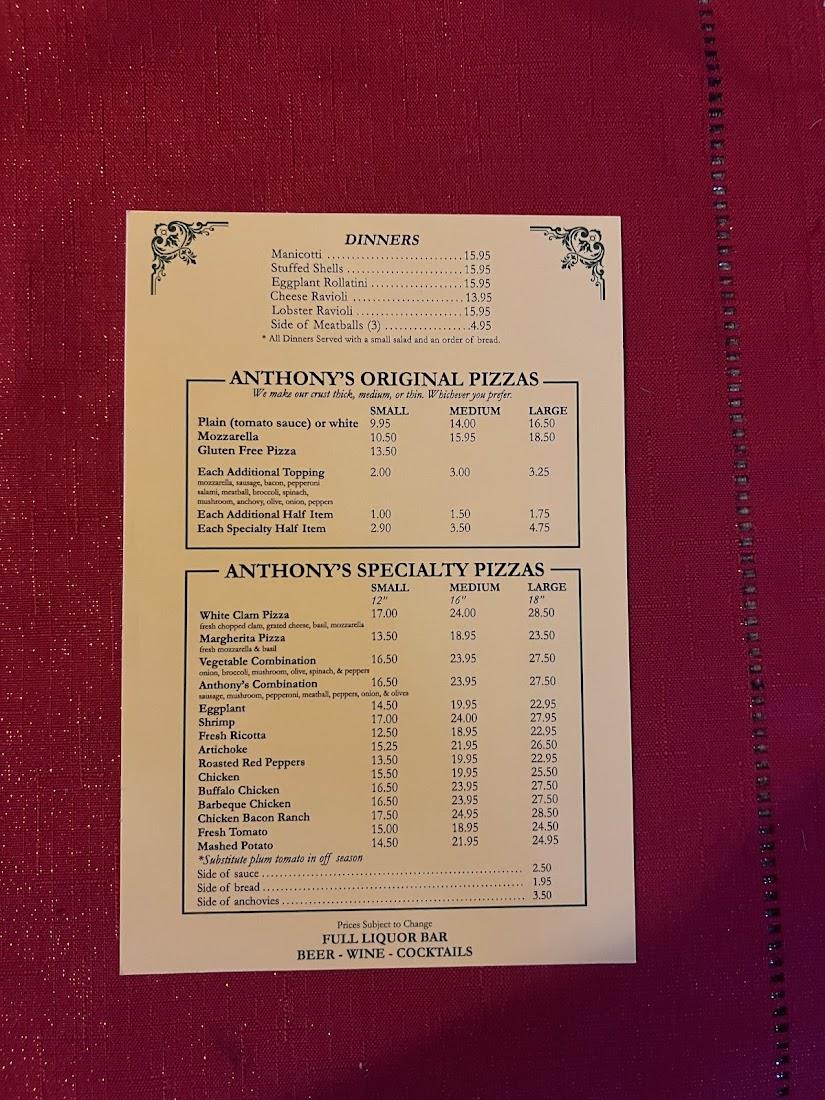 Anthony's - Restaurant in Oakville, CT